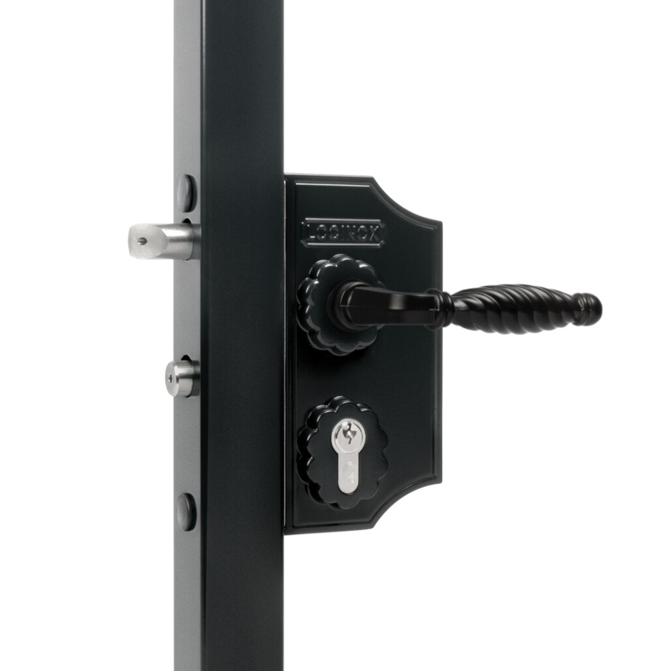 Locinox Small Surface-Mounted Ornamental Gate Lock with Zamac Handle ...