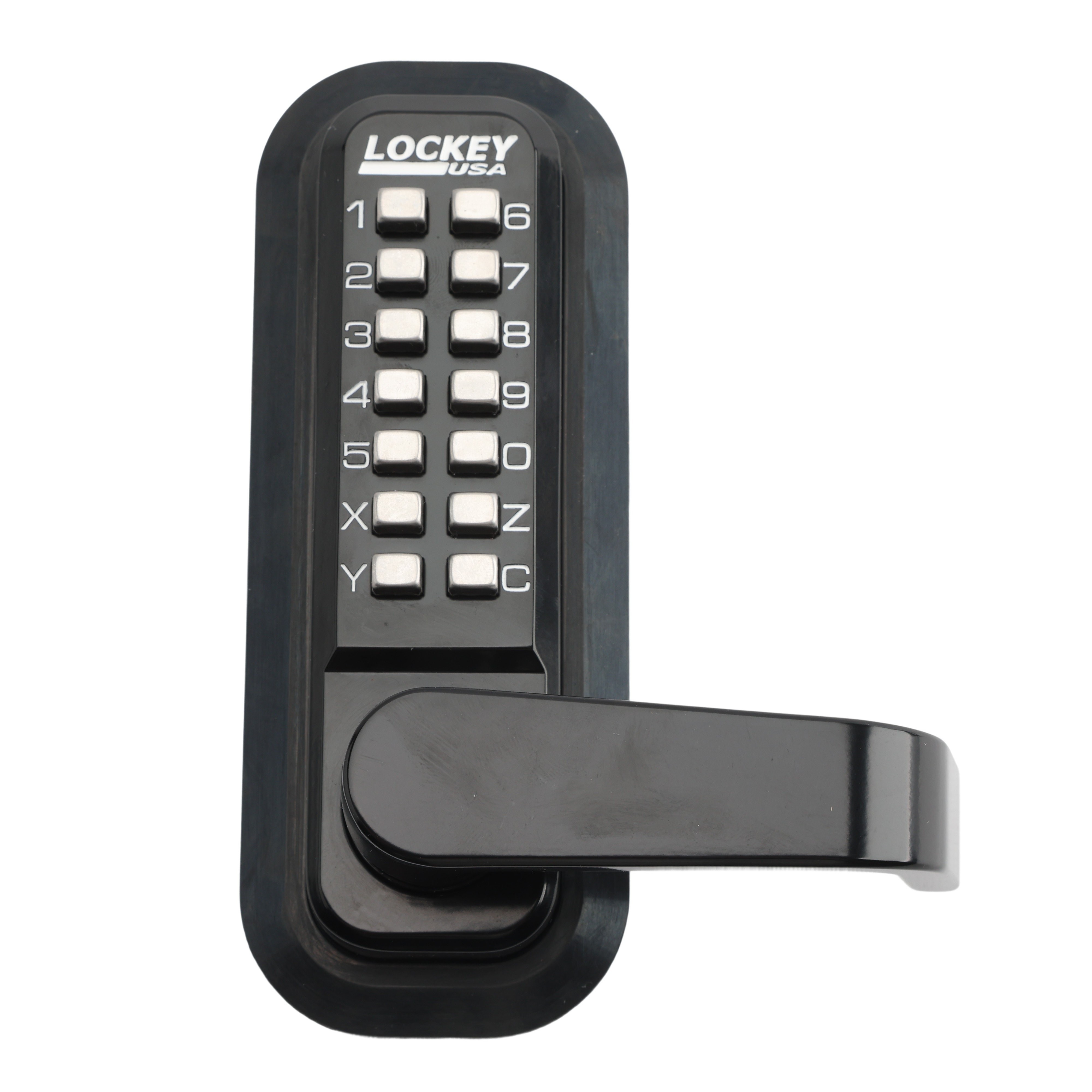 Lockey 2835 Mechanical Keyless Lever Lock with Passage Function (Jet ...