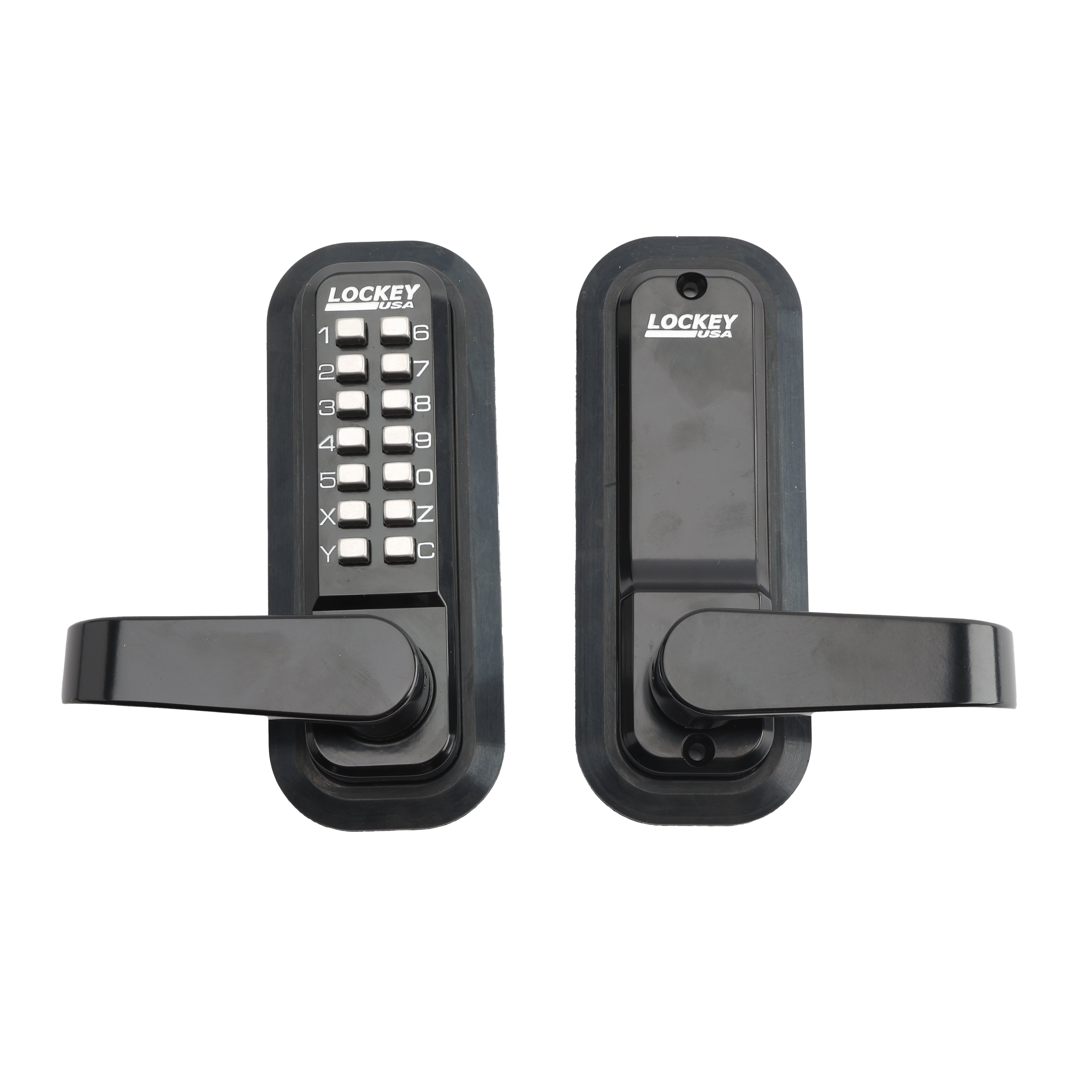 Lockey 2835 Mechanical Keyless Lever Lock with Passage Function (Jet ...