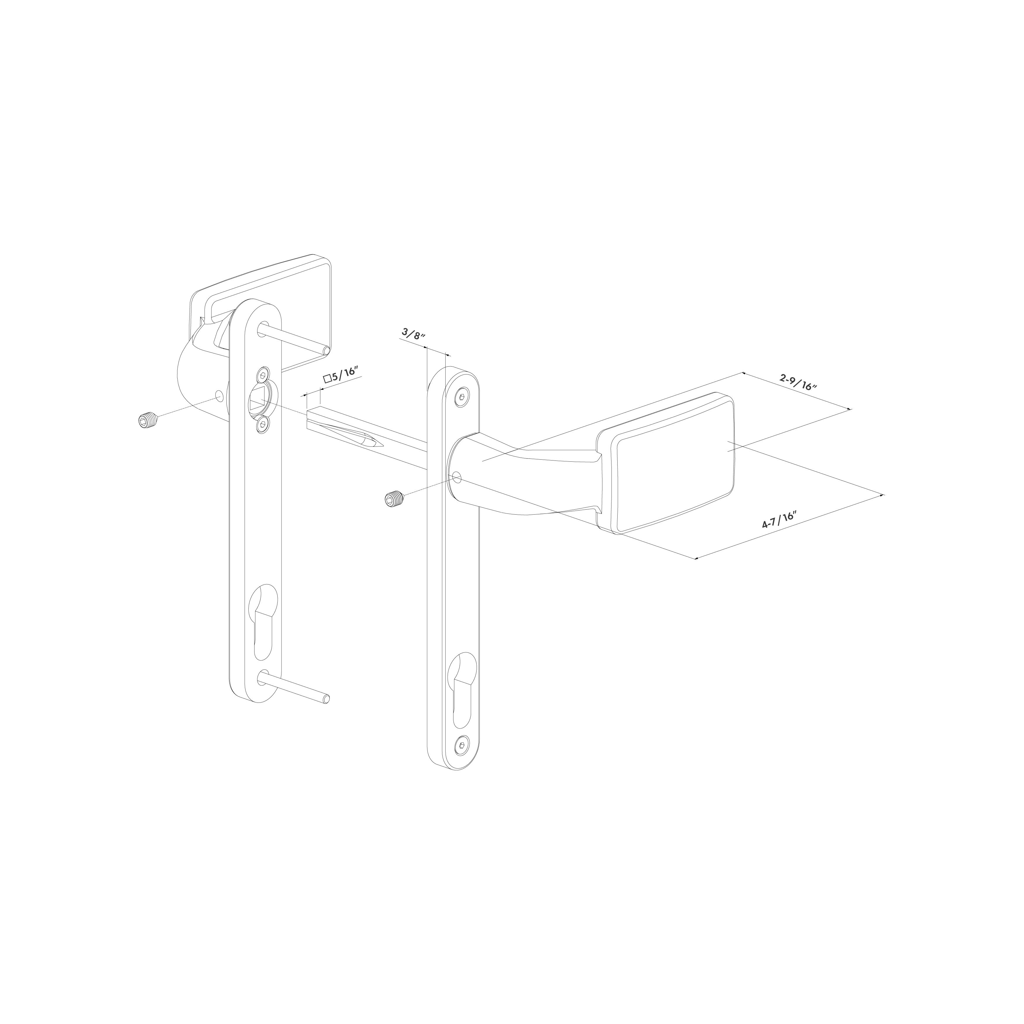 Locinox Aluminum Anodized Handle Pair with Free Exit and Blocking ...