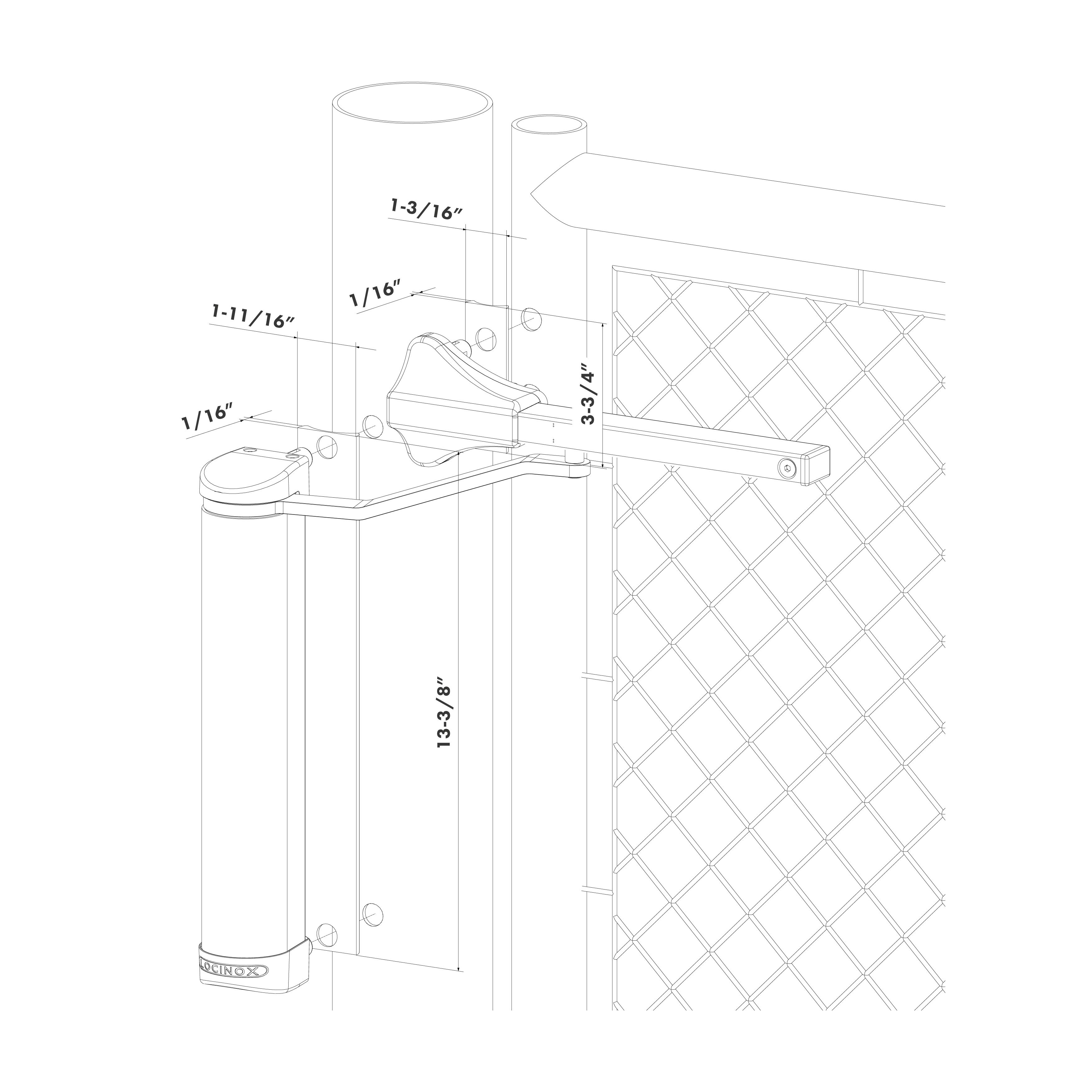 Locinox Round Chain Link Adaptor Plate for Lion Gate Closer - 3018LION
