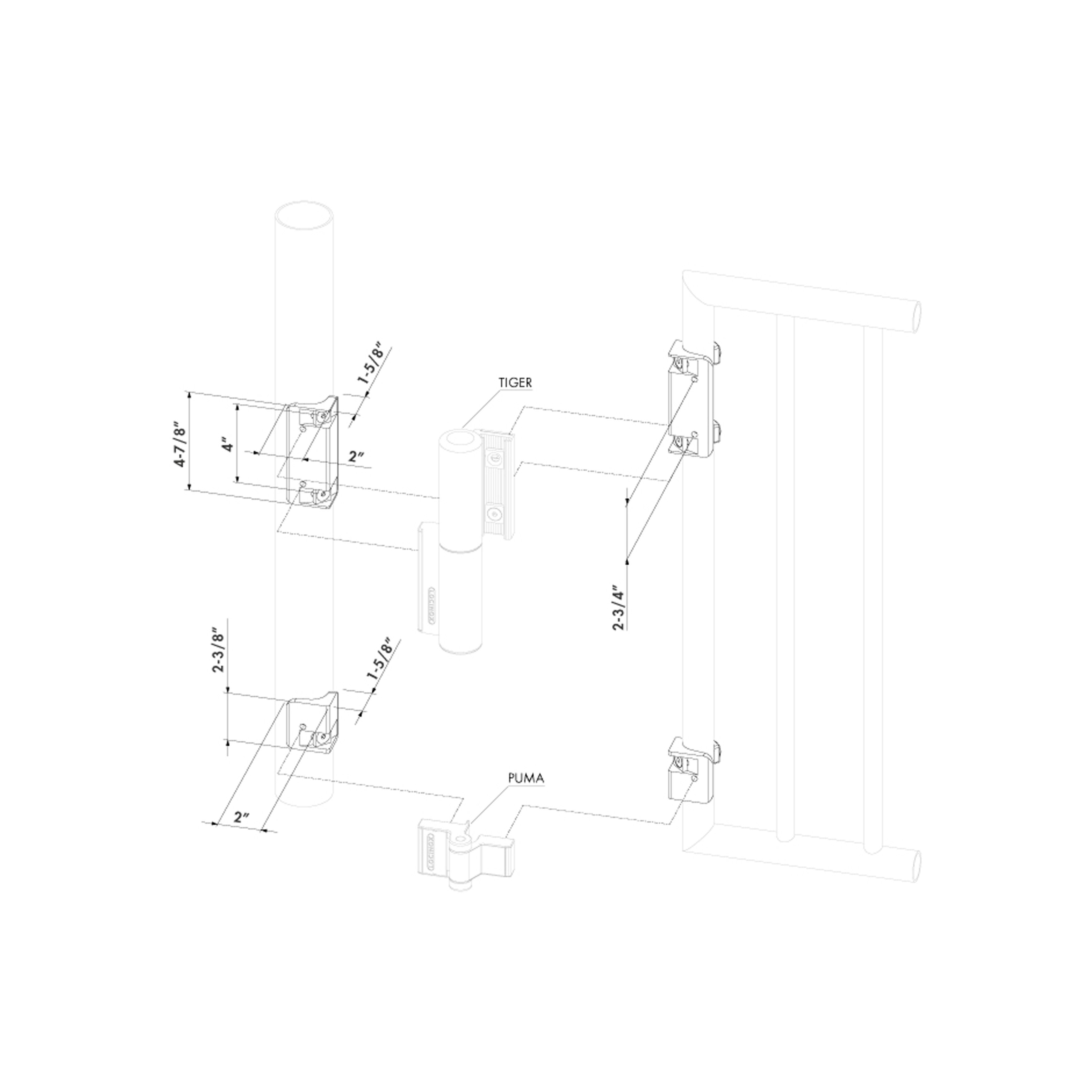 Locinox Chain Link Bracket for Tiger Gate Closer - CLB-TIGER