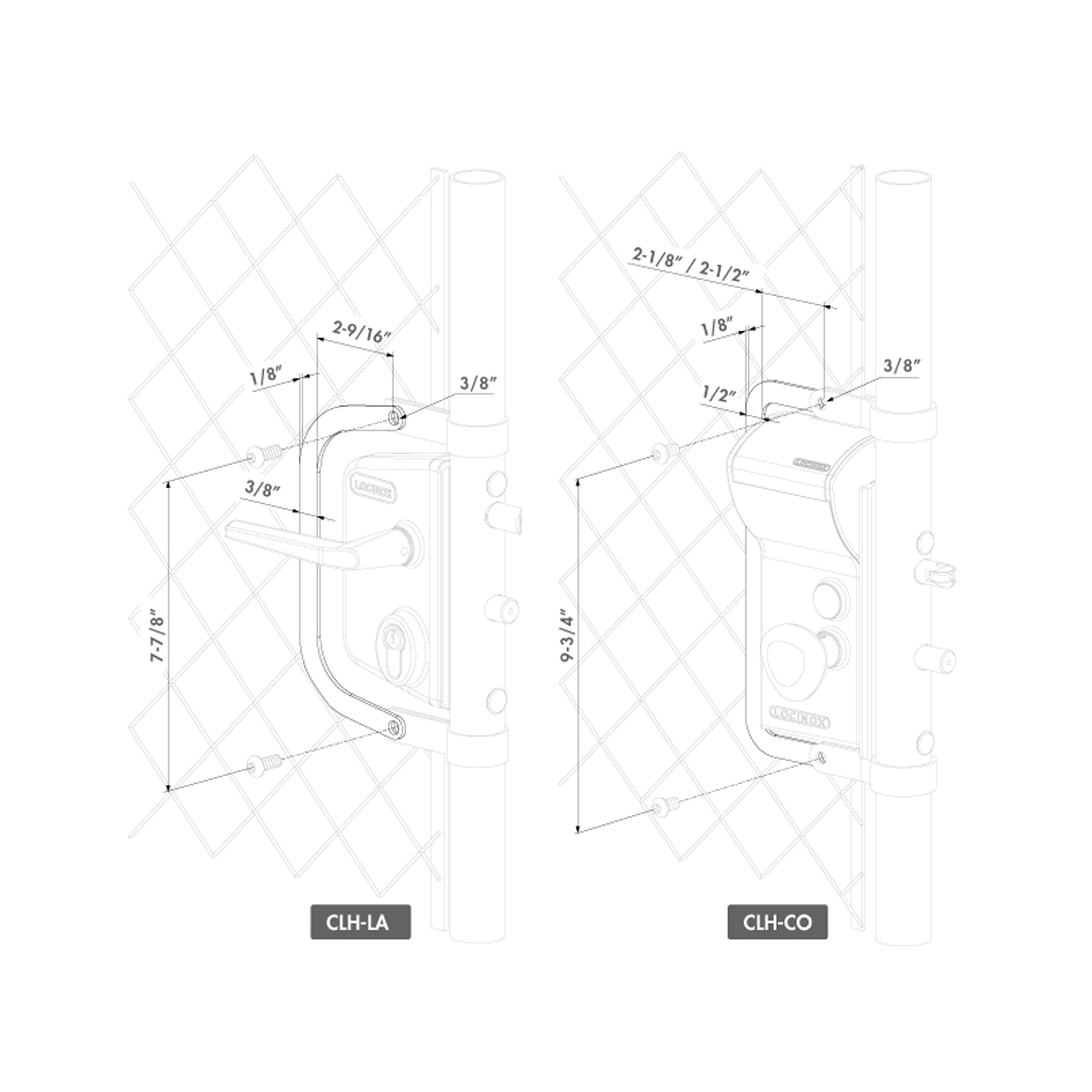 Locinox Chain Link Tension Bar Adapter for Mechanical Code Locks - CLH-CO