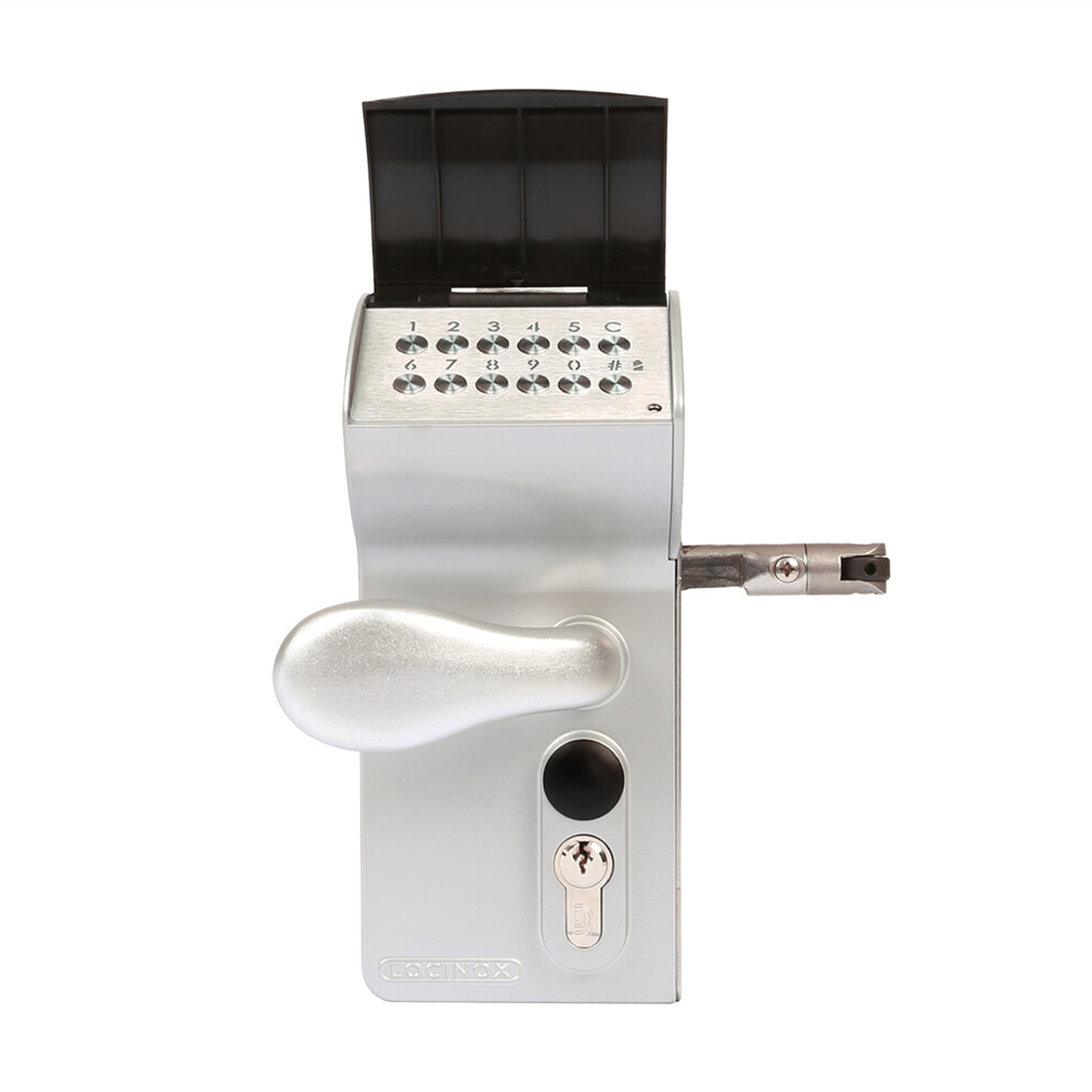Locinox VALENTINO Surface-Mount Battery-Powered Code Lock for 1-1/2" to ...