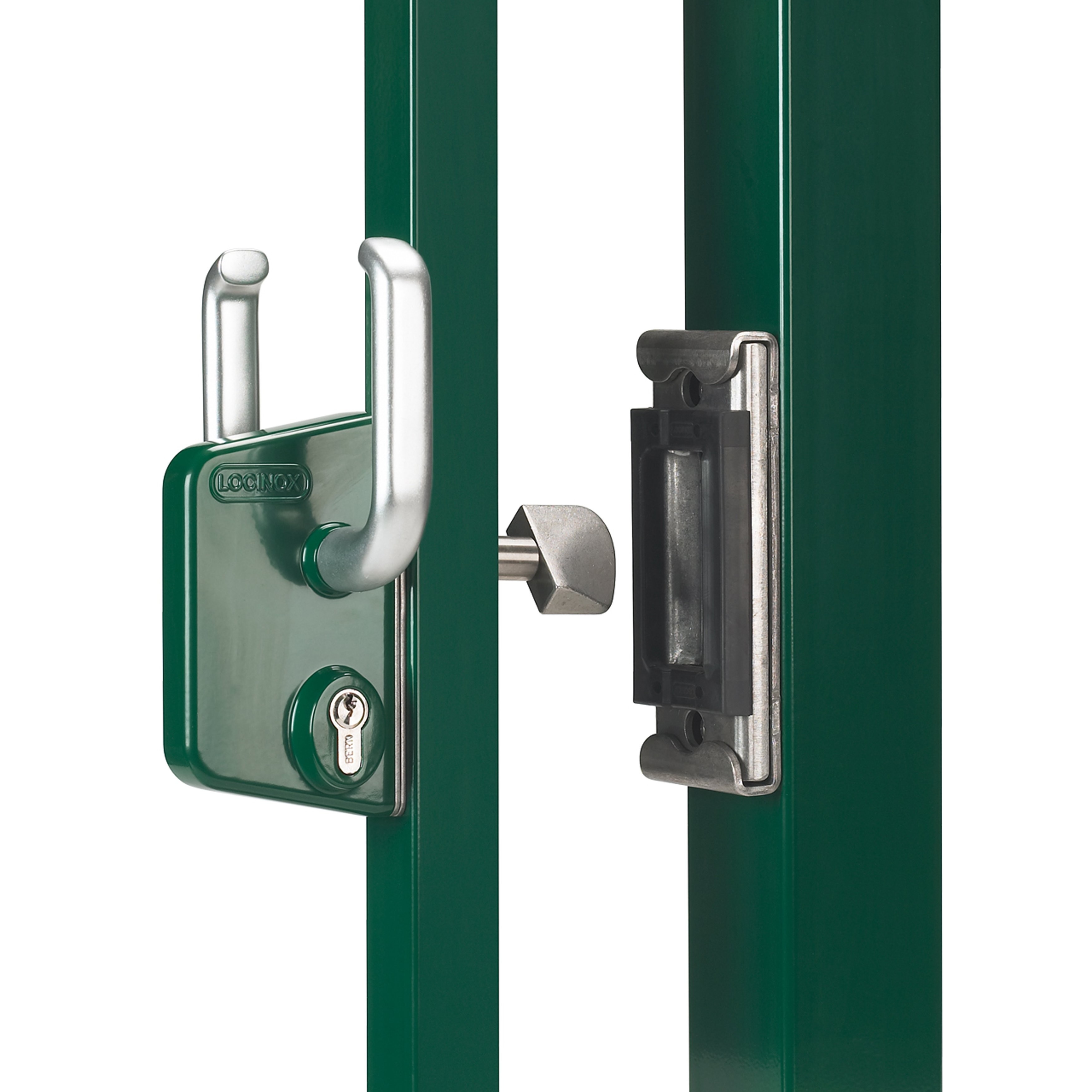 Locinox Surface-Mounted Sliding Gate Lock with Aluminum Handle Set for ...