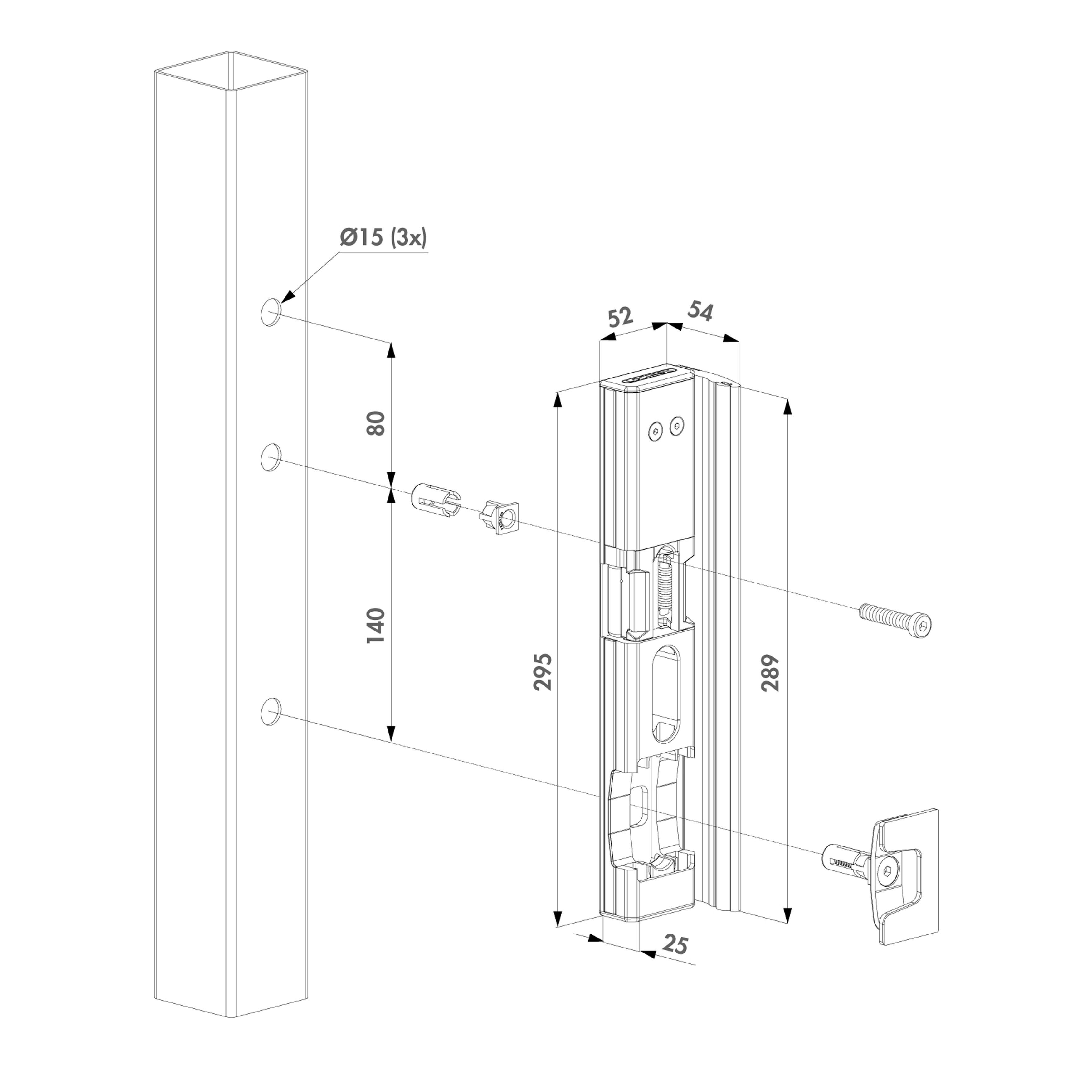 Locinox Surface-Mount Electric Strike with Security Mushroom (Ruptura ...