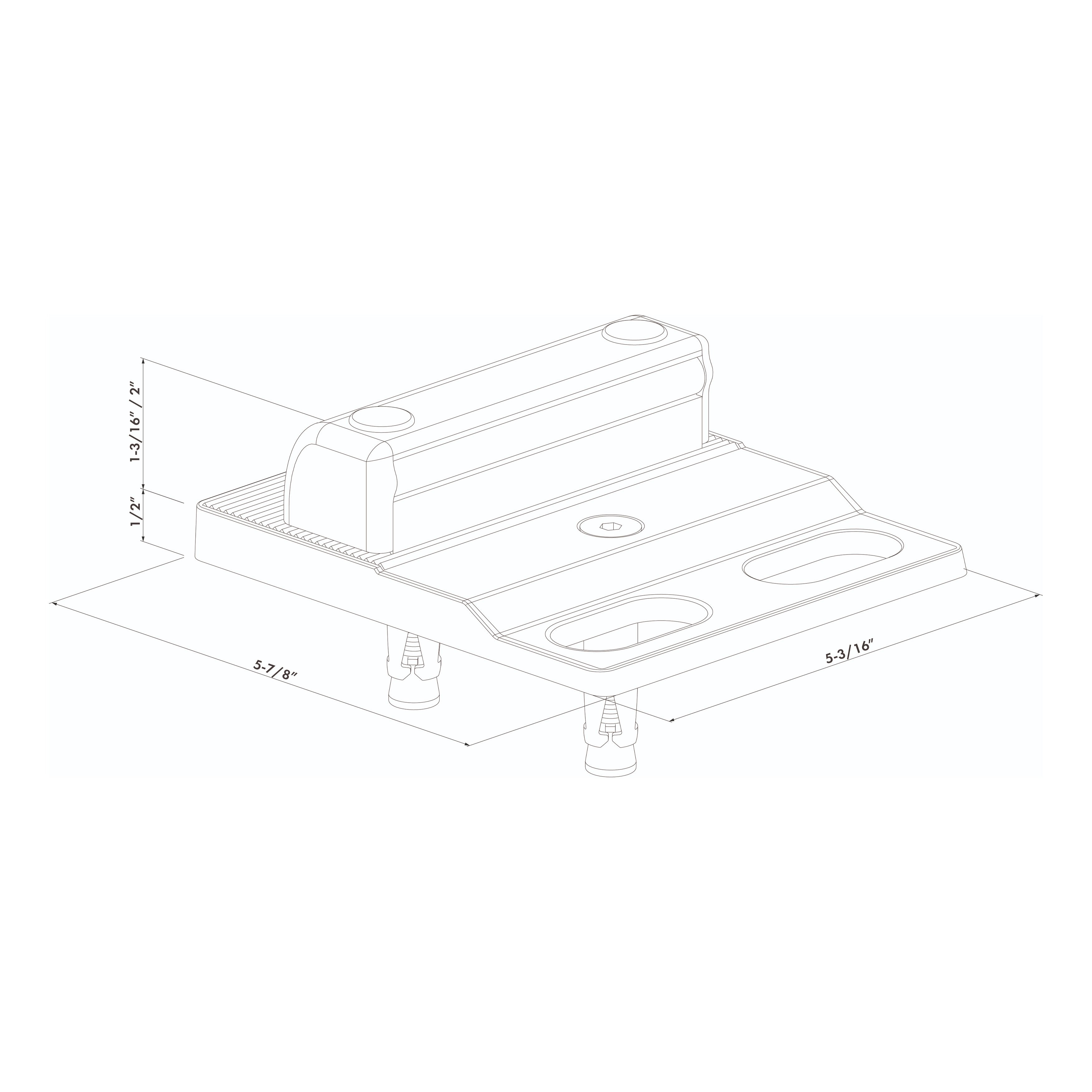 Locinox Bolt-On Off-Centered Ground Stop for Double Wing Gates - SABO