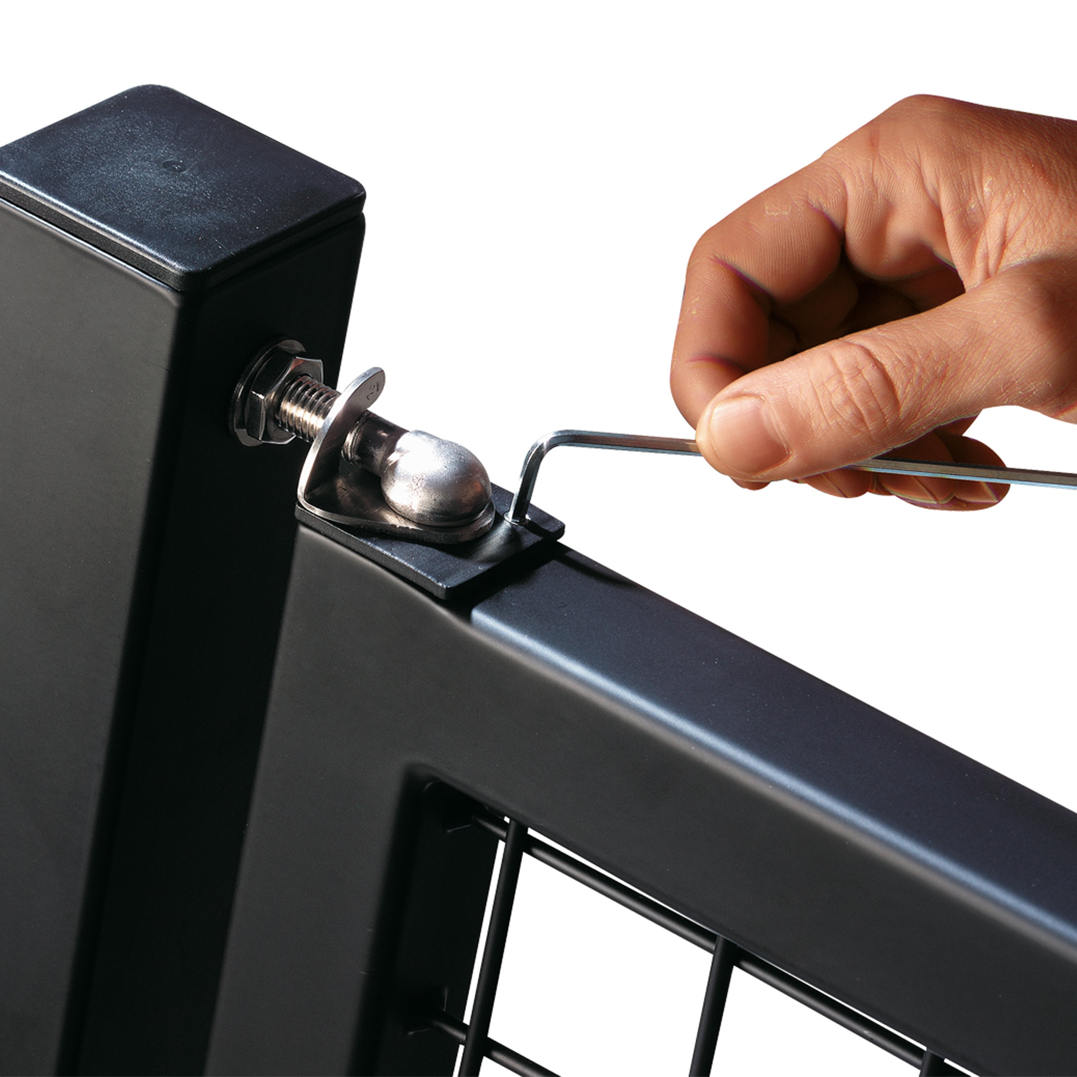 Locinox Spring Hinge with 5-1/8" Hanger Bolt for 40x40mm Garden Gates ...
