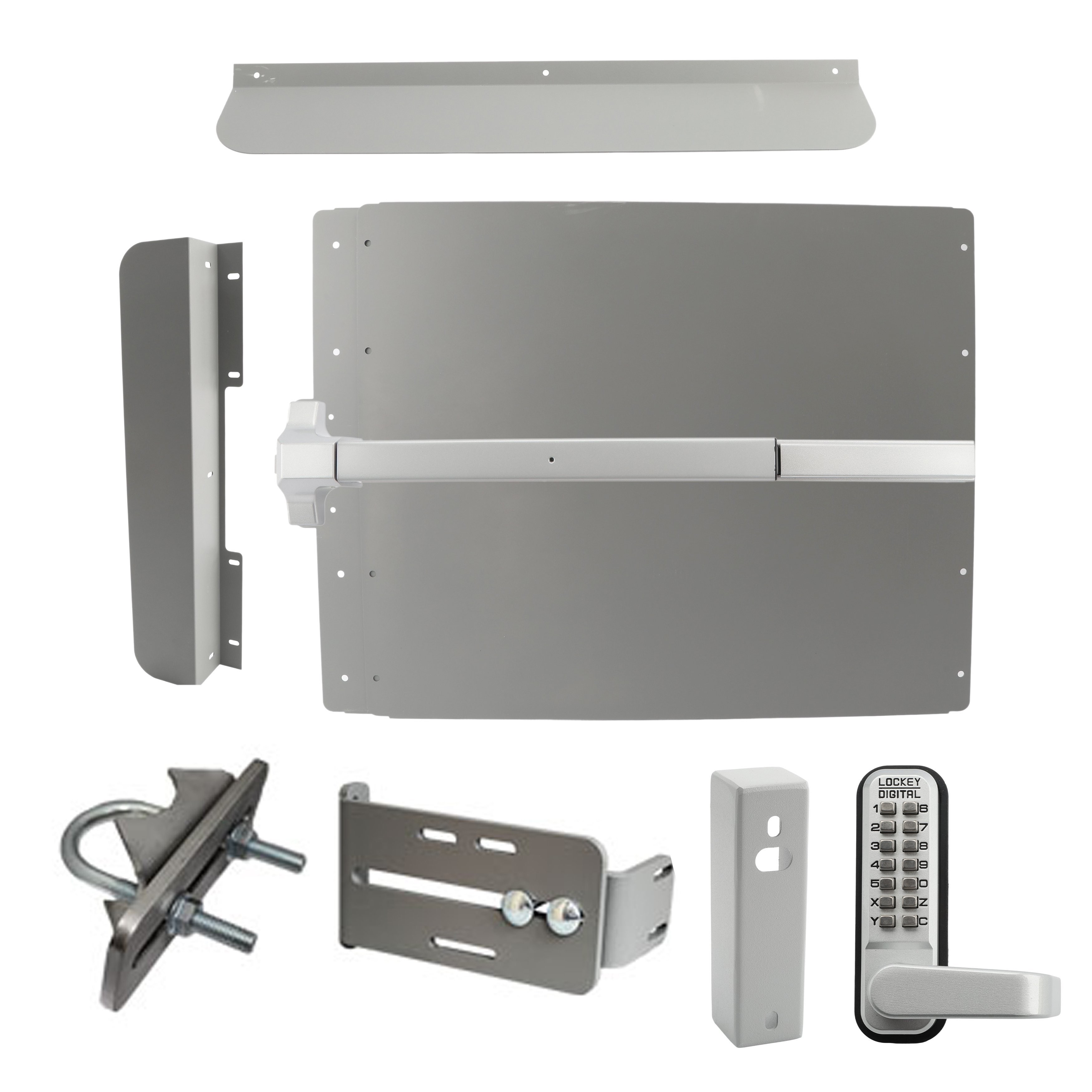 Lockey ED61S Edge Panic Shield Security Kit (Silver) - Shield, Panic ...