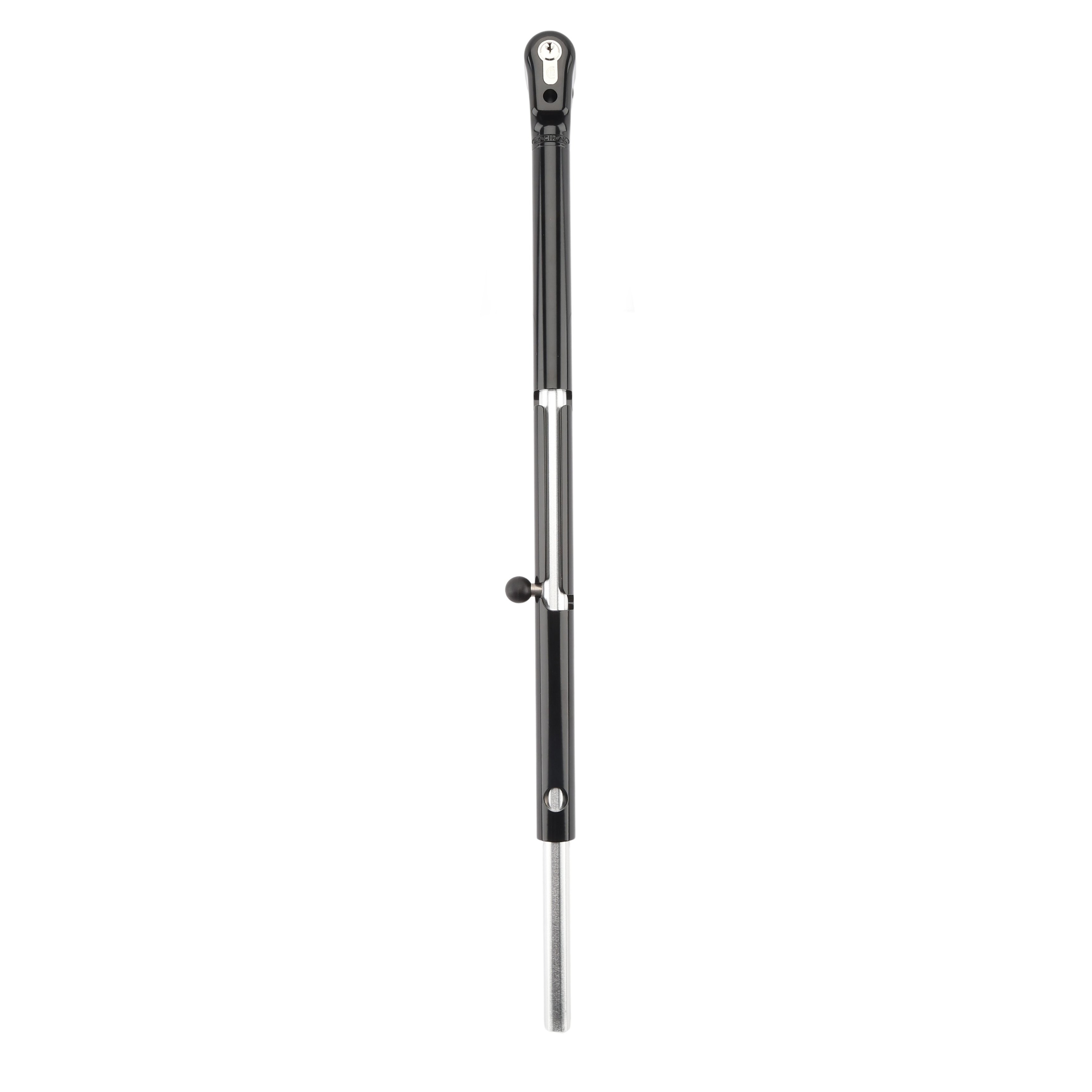 Locinox Key Lockable Drop Bolt (RAL9005 Black) - KEYDROP-9005
