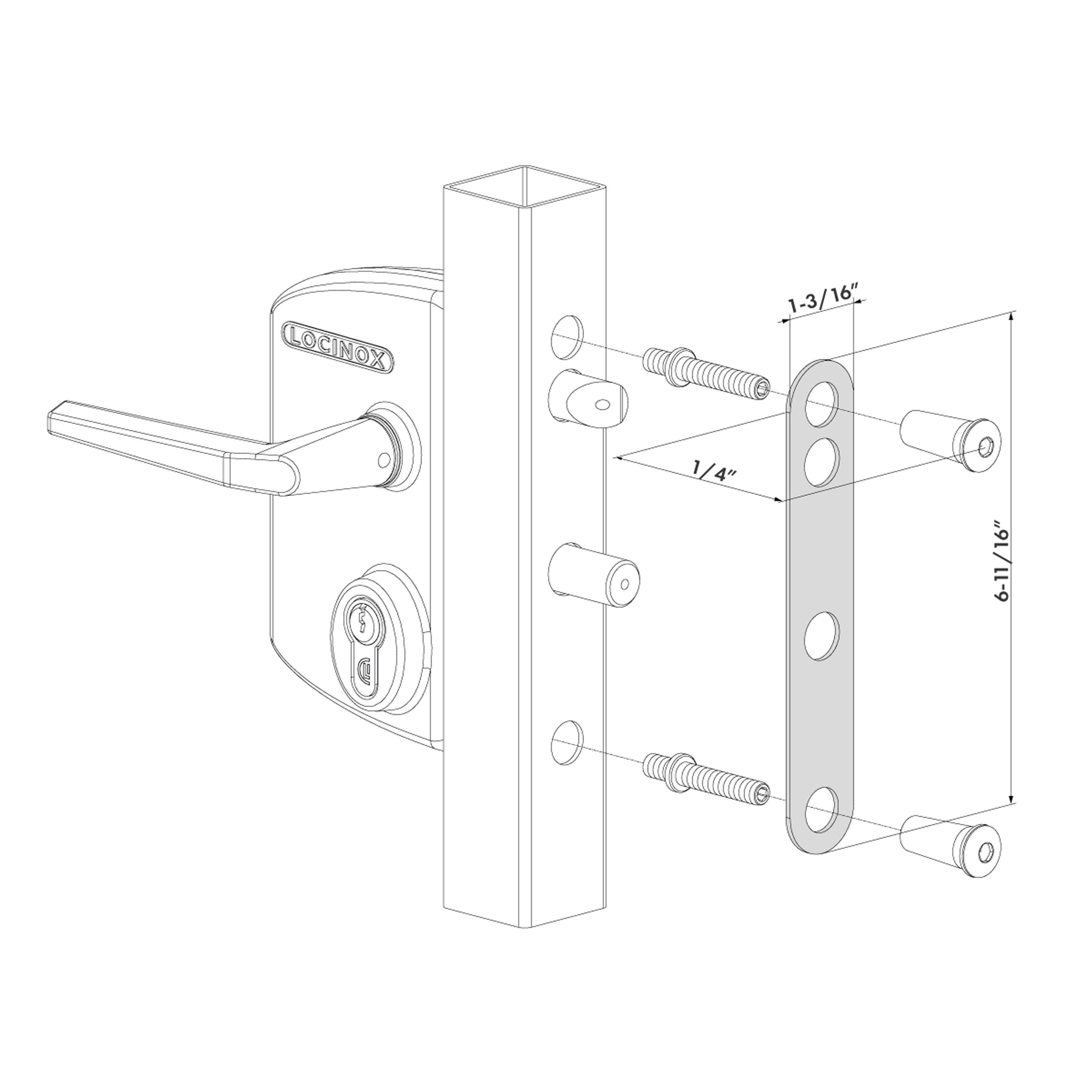 Locinox Guide Plate for Smooth Bolt Operation 40-60 mm Profiles - LOCK ...