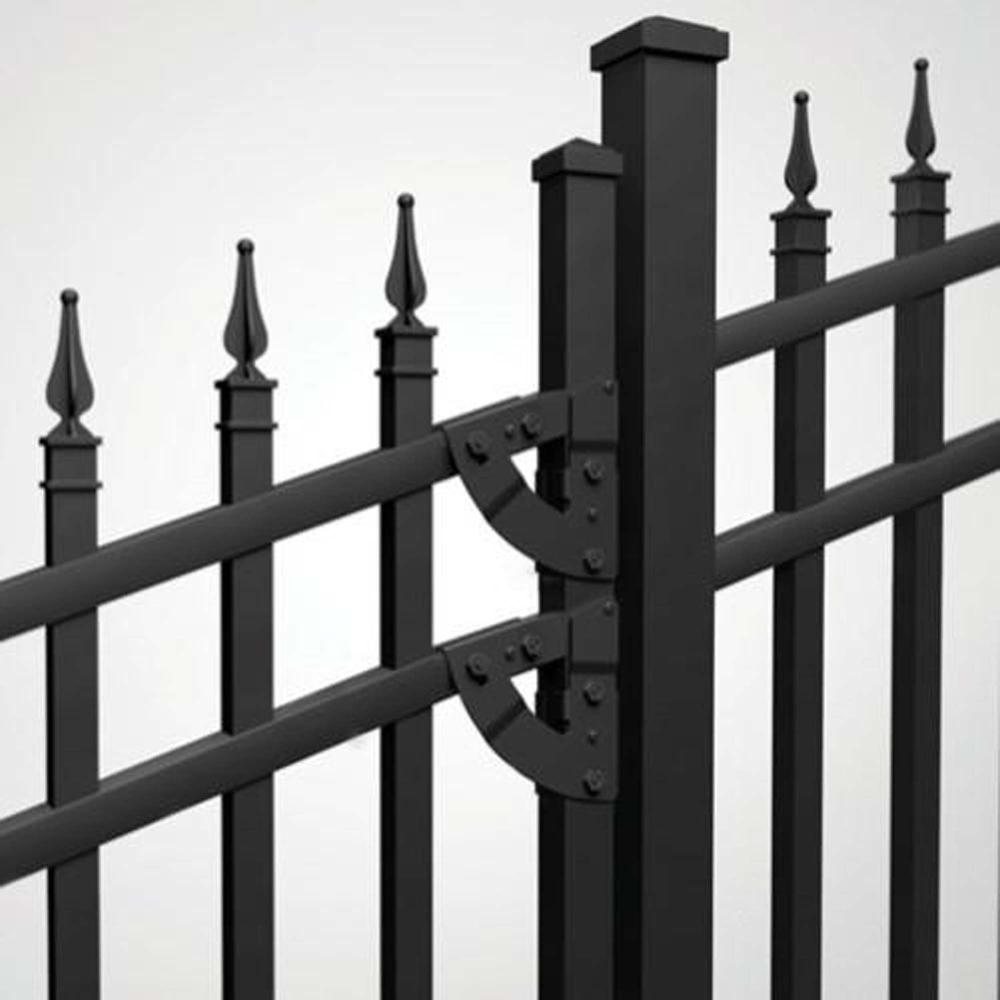 Nationwide 3-Rail Aluminum Gate Kit - Fits 2" Sq. Post & 1.5" Sq. Frame ...