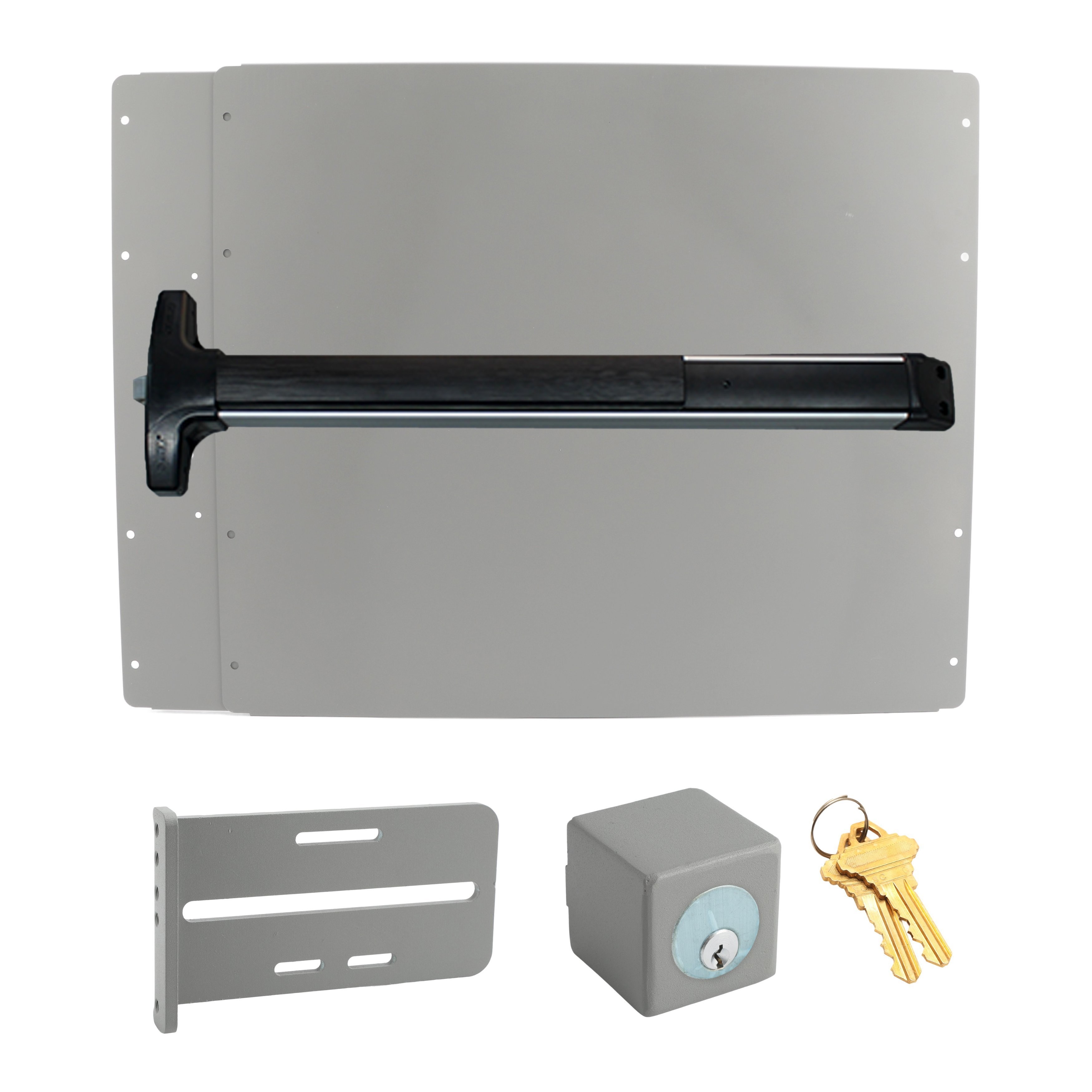 Lockey Panic Shield Safety Kit w/ Panic Bar - Choose Color & Detex V-40 ...