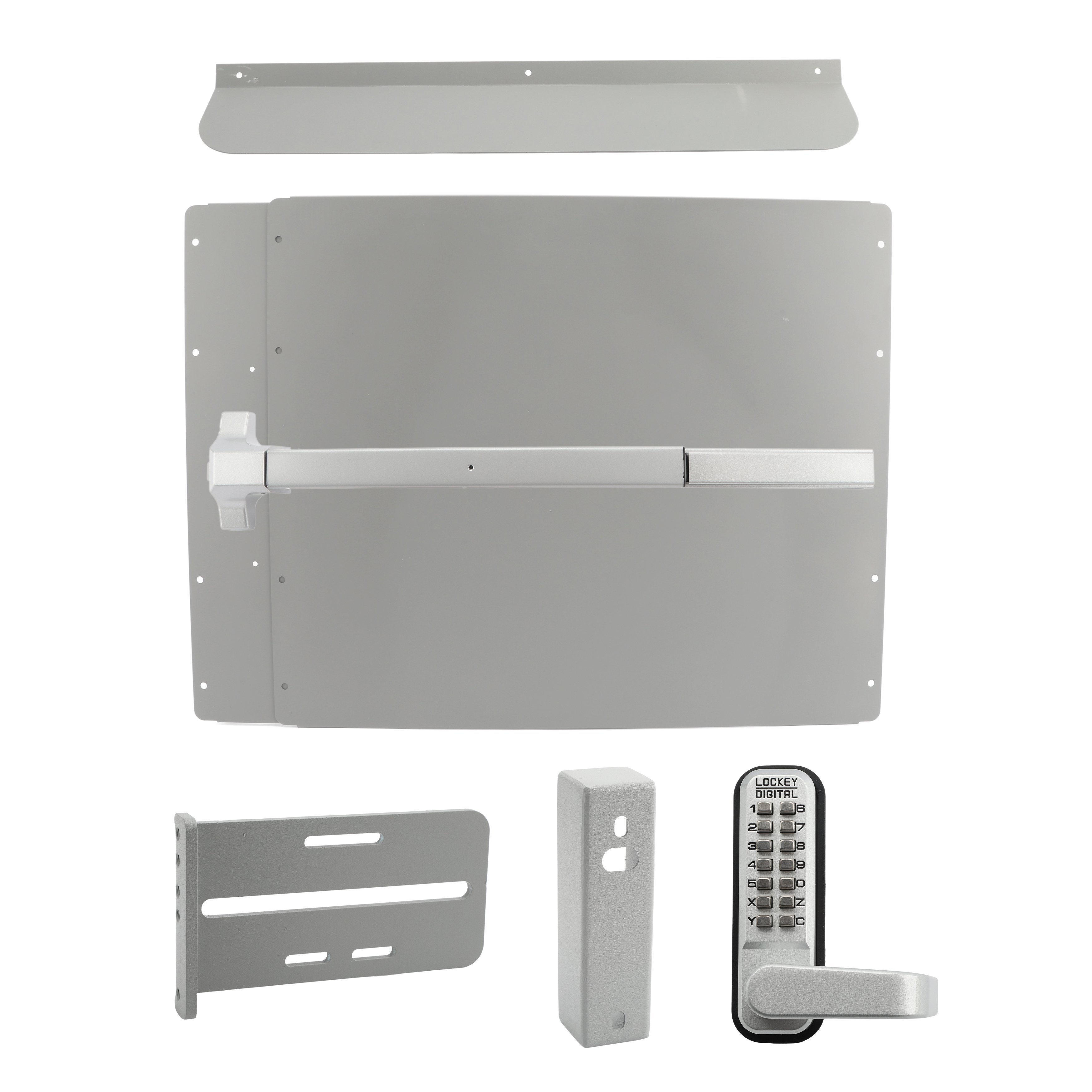 Lockey Panic Shield Security Kit w/ Panic Bar - Choose Color & PB11 ...