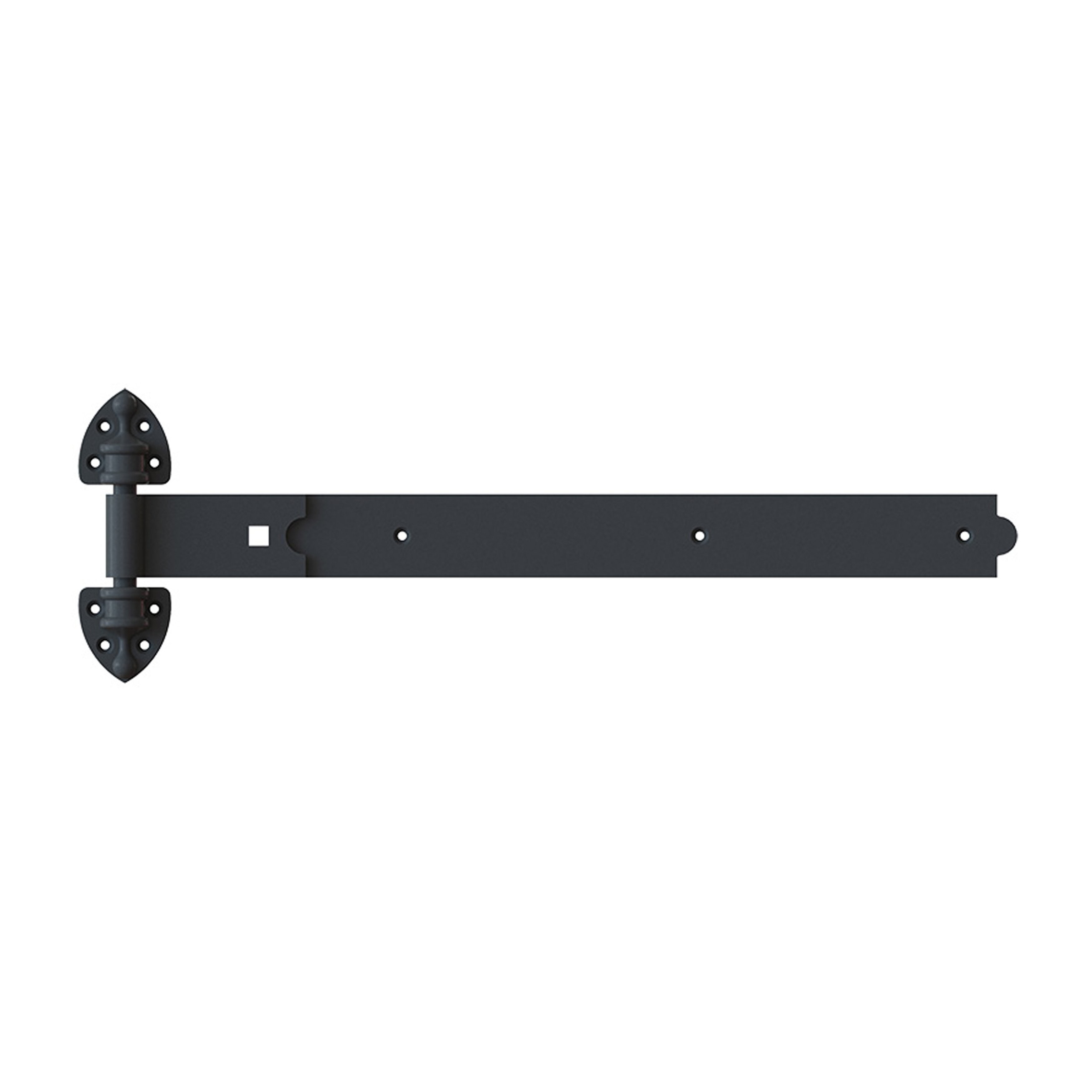 Nationwide 12" Pair Rustic Powder-Coated Strap Hinges with 1/2" Pin ...